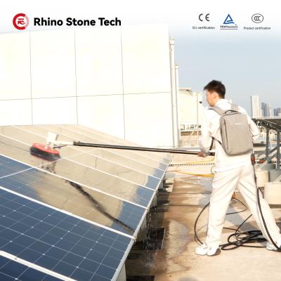 China Manual Red Solar Panel Cleaning Brush Photovoltaic 340mm Solar Panel Cleaning Business for sale