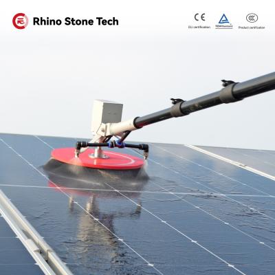 China Carbon Fiber Commercial Solar Cleaning Anti Static Solar Panel Cleaning Roller Brush Single Disc for sale