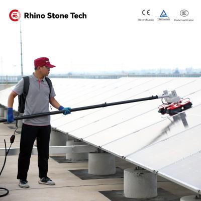 China Double Disc Solar Panel Rotating Brush Solar Cleaning Brush Cleaner Photovoltaic Cleaning for sale