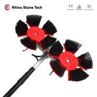 China PV Maintenance Solar Panel Rotating Brush Red 360R/Min Telescopic Solar Panel Cleaner for sale