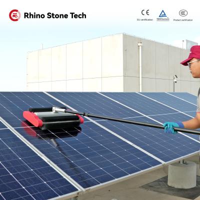 China Plug In Brush For Solar Panel Cleaning 630RPM Red Solar Panel Automatic Cleaner for sale