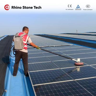 China Dry Wet Washing Solar Cleaning Brush 5.4m 7.5m Carbon Fiber Telescopic Pole Cleaner for sale