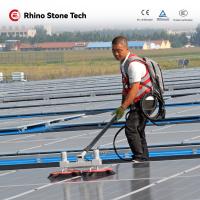 China Double Disc Solar Panel Rotating Brush Dirt Clear Pv Module Cleaning Anti Static for sale