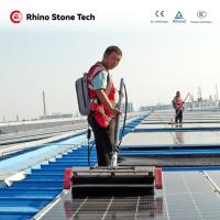 China Water Spray Solar Panel Cleaning Tools Handheld  High Strength Photovoltaic Cleaner Brush for sale