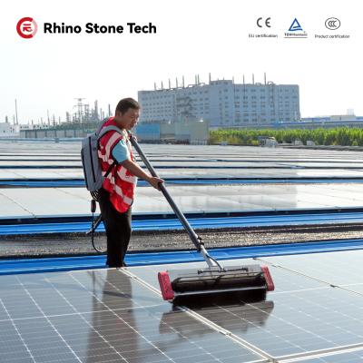 China 2025 Best Roller Brush Water / Dry Solar Panel Cleaning Battery Power Supply RHINO700-EH3 for sale