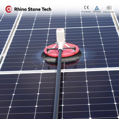 China Lithium Battery Powered Solar Panel Cleaning Brush Carbon Fiber 3.6m 5.4m 7.5m Solar Panel Washer Brush for sale