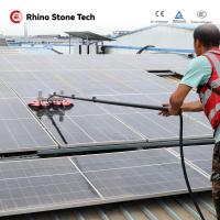 China Solar Panel Cleaning Tools Extending Water Fed Wash Brush Spin Scrubber Equipment Powered Brush Systems for sale