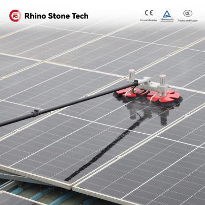 China Rotating Brushes Rooftop Solar Farm Power Plant Clean Machine Photovoltaic Panels Deep Washing Device for sale
