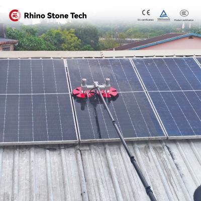 China Dual Disc Solar Panels Cleaning Brush Rooftop/Mountain/Farming /BIPV Systems PV Array Units Washing Toolings Kit for sale