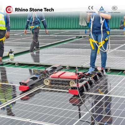 China Semi Automatic Photovoltaic Washing Equipment Robotic PV Cleaner Solar Panel Cleaning Robot for sale