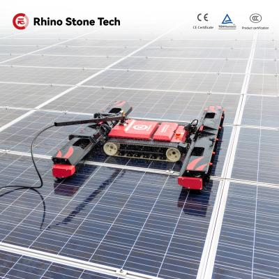 China Wet & Dry Modes Water Washing All-Weather Automatic Solar Panel Cleaning Robot for PV Power Stations for sale