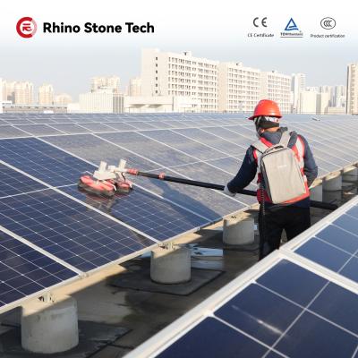 China Double Head Solar Panel Cleaning Brush PV Surface Dust Oil Pollution High-Pressure Washer Photovoltaic Energy Optimizer Cleaner for sale