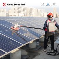 China Dual Disc Photovoltaic Panels Cleaner Rotary Solar Cleaning Brush with Lithium Battery 3.6m 5.4m 7.5m Carbon Fiber Telescopic Rod for sale