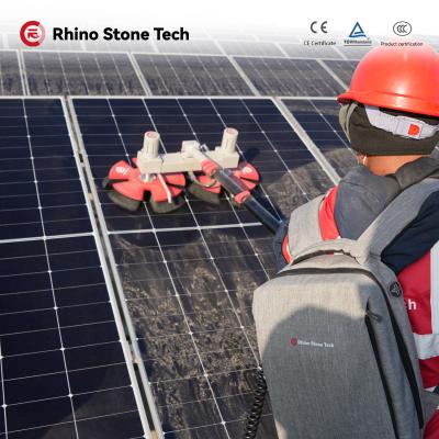 China Carbon Fiber Telescopic Pole Solar Panel Cleaning Brush for Residential Rooftop Care Product Electric Roller Brush Handheld Anti-Dust Cleaner for sale