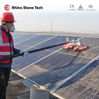 China Soft Bristle Manufacturing Solar Panel Washing Facilities Electric Roller Brush 3.6m 5.4m 7.5m PV Module Photovoltaic Farm Array Cleaner for sale