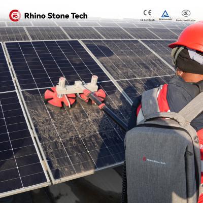 China Anti-Skid Lightweight Electricity Roller Solar Panel Cleaning Brush for PV Module Exterior Washing Commercial Photovoltaic Farm Array Generation System Cleaner for sale