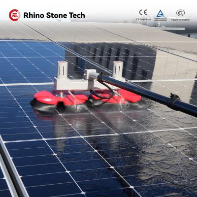 China Double-headed Circular Electric Solar Panel Cleaning Brush Solar Dry Cleaning Machine for sale