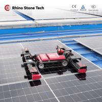 China Solar Panel Cleaning Robot Remote Control Lithium Battery Dry & Water Cleaning Photovoltaic Cleaning Tool for sale