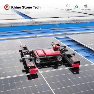 China Solar Panel Cleaning Robot Remote Control Lithium Battery Dry & Water Cleaning Photovoltaic Cleaning Tool for sale