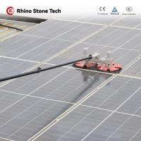 China Dual-Disc Solar Panel Cleaning Brush with Carbon Fiber Telescopic Pole and 360 RPM Brushless Motor for sale