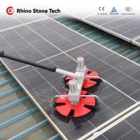 China Dual-Disc Solar Panel Cleaning Brush with Carbon Fiber Telescopic Pole and 360 RPM Brushless Motor for sale
