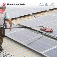 China Solar Panel Cleaning Brush with Dual Disc Design Featuring Anti Static Nylon Bristles and Rotatable Brush Head for Dust Removal for sale