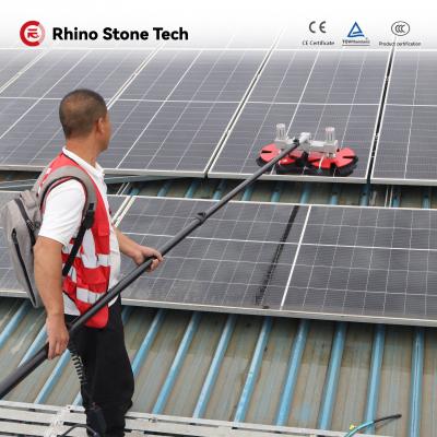 China Double Head Solar Panel Cleaning Brush with Carbon Fiber Telescopic Rod and Lithium Battery for Efficient Photovoltaic Cleaning for sale
