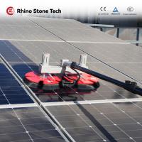 China Lithium Battery Solar Panel Cleaning Dual Rotating Brush and Telescopic Pole for Rooftop PV Systems for sale