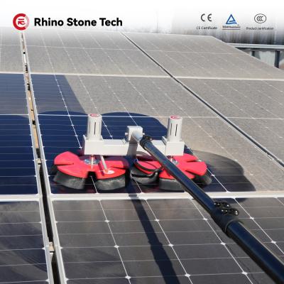 China House Electric Power Dual Head Solar Panel Cleaning Brush Photovoltaic Brush with Water-Passing Telescopic Rod for sale