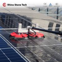 China Lithium Battery Solar Panel Cleaning Dual Rotating Brush and Telescopic Pole for Rooftop PV Systems for sale
