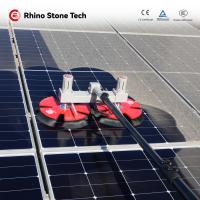 China Efficient Dual-Powered Solar Panel Cleaner Water Fed Pole Spin Cleaning Brush for sale