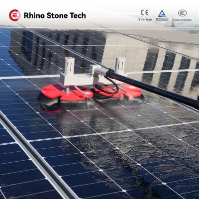 China Factory Direct Solar Cleaning Equipment Electric Photovoltaic Panel Cleaning Brush Double Head Solar Panel Cleaning Brush with Telescopic Rod for sale