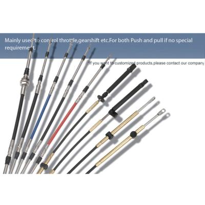 China Marine Engine Push Pull Control Cable 150mm Bend Radius Boat Steering Cable for sale