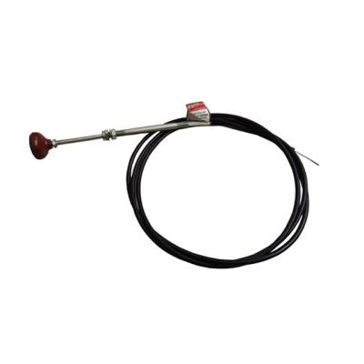 China Universal Stop Cable with Red Round Pull-to-Stop Knob - Stainless Steel Core & Polymer Conduit for Harsh Environments for sale