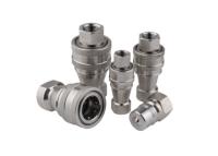 China ISO7241B Stainless Steel Open Close Hydraulic Quick Coupler BSP Thread 1/4 to 2 Inch for sale