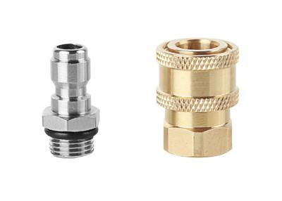China Brass Stainless Steel High Pressure Quick Coupler Car Washer Connector 3/8 5000 PSI for sale