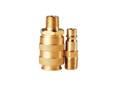 China Brass Quick Coupling 1.0MPa Semi Automatic Compatible with Rectus 25KA Single Handed for sale