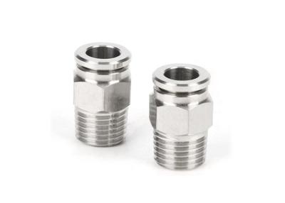 China OEM Threaded Push In Fittings Rapid Manual Connecting IATF16949 Tube 8-12mm R1/4 R3/8 R1/2 for sale
