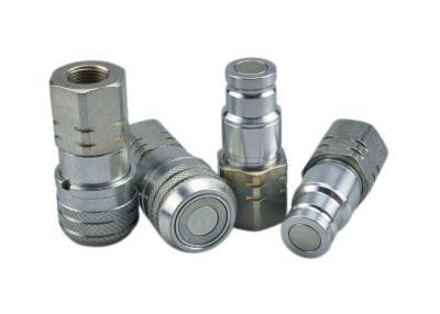 China ISO 16028 Carbon Steel Flat Face Hydraulic Couplings 5075psi 1/4 to 1 Inch for sale