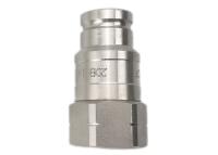 China 1/4 Inch 316 Stainless Steel Flat Face Hydraulic Quick Coupler Double Shut Off for sale