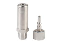 China Stainless Steel SUS316 Push Button Pneumatic Quick Couplings ISO 6150-C 100Bar for sale
