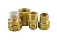 China Brass Non Valved Quick Release Coupling 1700psi 3/4 Inch Straight Through Coupler for sale