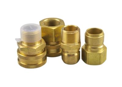 China Brass Non Valved Quick Release Coupling 1700psi 3/4 Inch Straight Through Coupler for sale