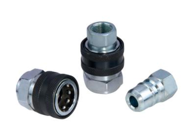 China Non Valved TPL Straight Through Hydraulic Quick Coupling 3/8 Inch 2000 PSI for sale