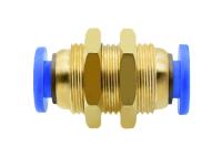 China PM Straight Pneumatic One Touch Bulkhead Union Air Fitting Push Quick Connect Tube for sale