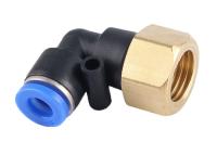 China PLF Series Push Connect Air Fittings 90 Degree Pneumatic Male Elbow 1/4 NPT Thread 0.1-1.0 MPA for sale