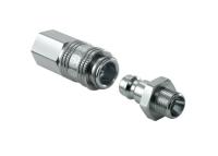 China 1/4 Inch 2000 PSI Pneumatic Quick Coupling Hose Connector Brass Steel for sale