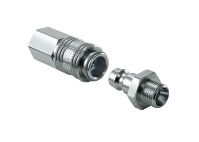China 1/4 Inch 2000 PSI Pneumatic Quick Coupling Hose Connector Brass Steel for sale