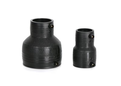 China PE100 HDPE Electrofusion Reducing Coupling 200 x 110mm for Pipe Connection for sale