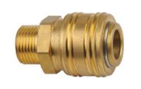 China Close Type Pneumatic Quick Coupling Brass 1.6Mpa 7.6mm European Standard for sale